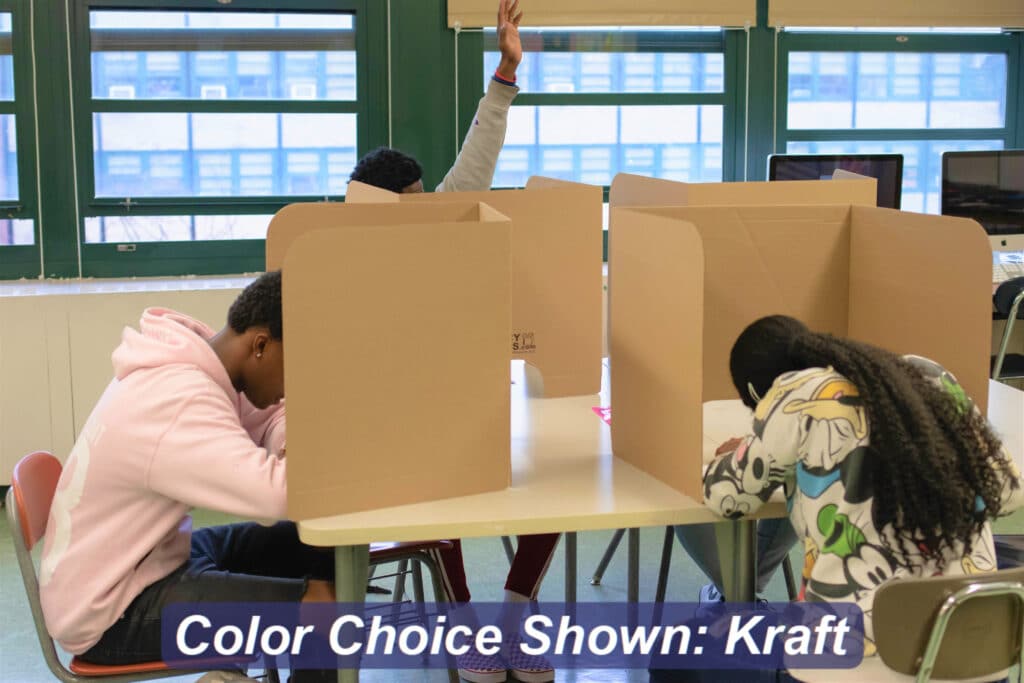 Classroom Privacy Shields - Cardboard Study Carrel for Chromebooks