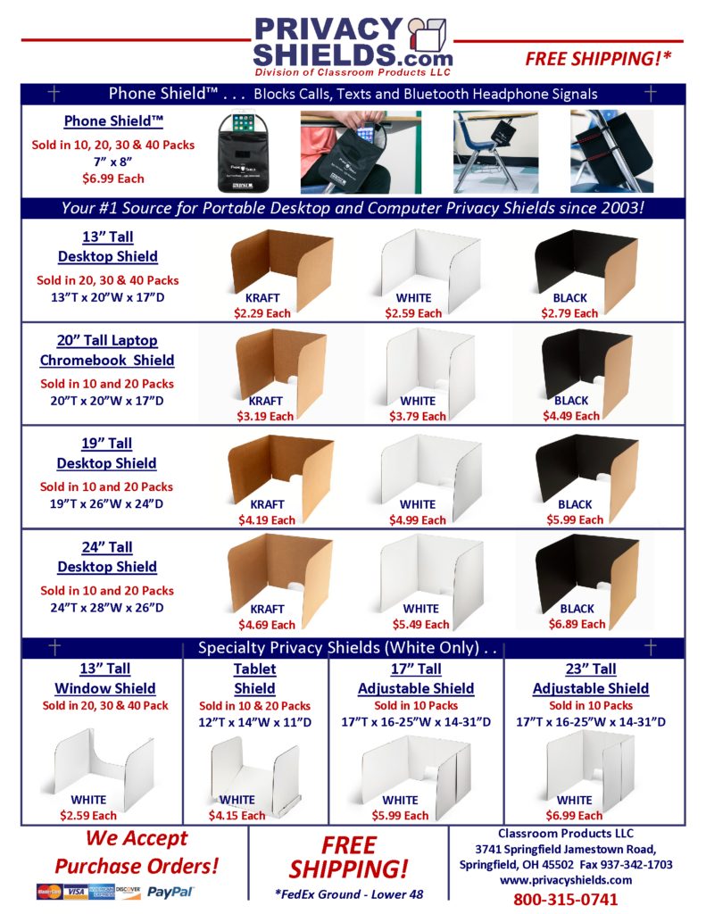 Download Product Brochures | Low-Cost Privacy Shields and Carrels